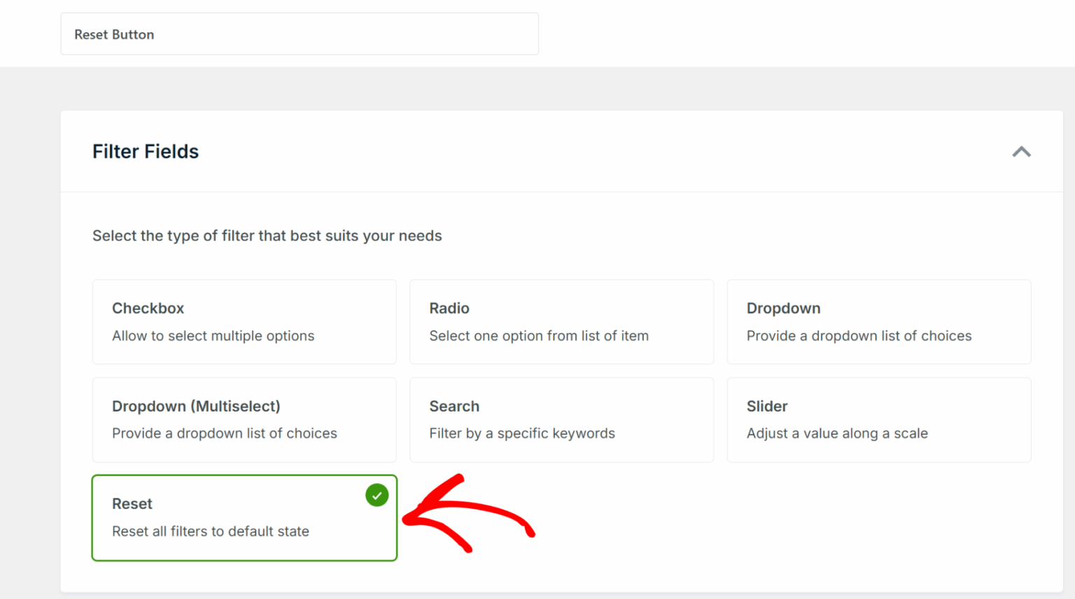 How to Add a Reset Filter Button in WordPress (No Coding) - SearchWP